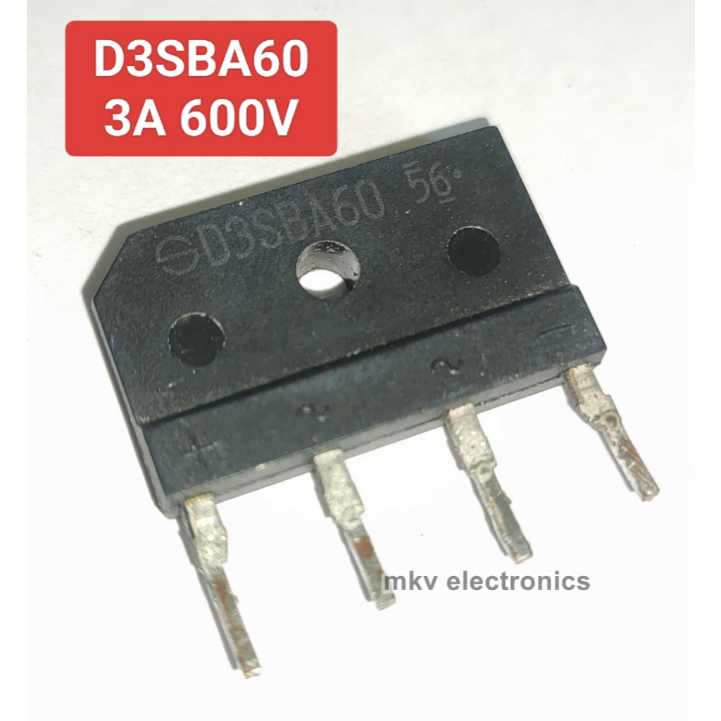 (มือสอง) D3SBA60 , 3A 600V บริดส์ไดโอด Bridge Diode ระยะขา6มิลลิเมตร ...