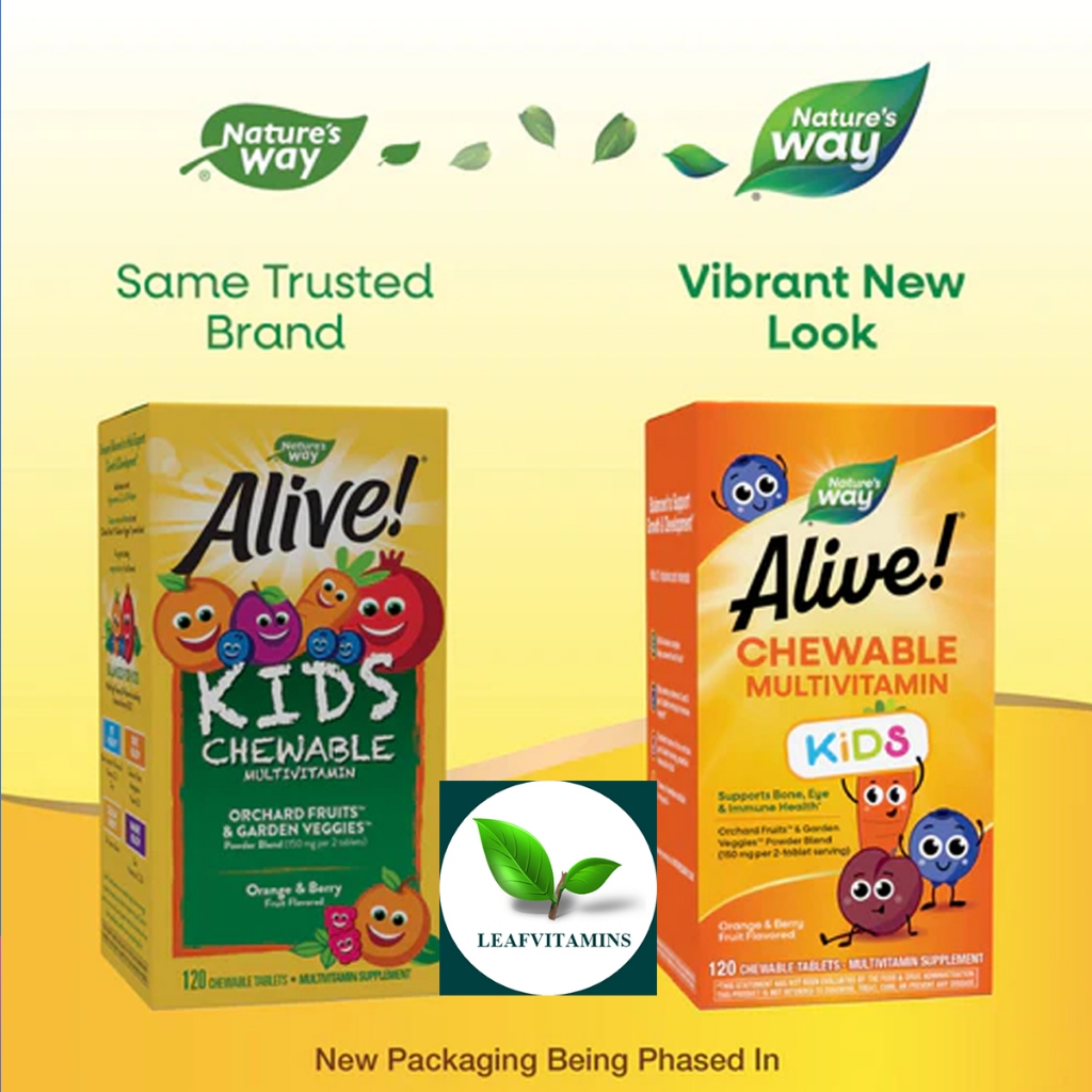 Nature's Way Alive! Children's Chewable Multi-Vitamin - Orange Berry ...