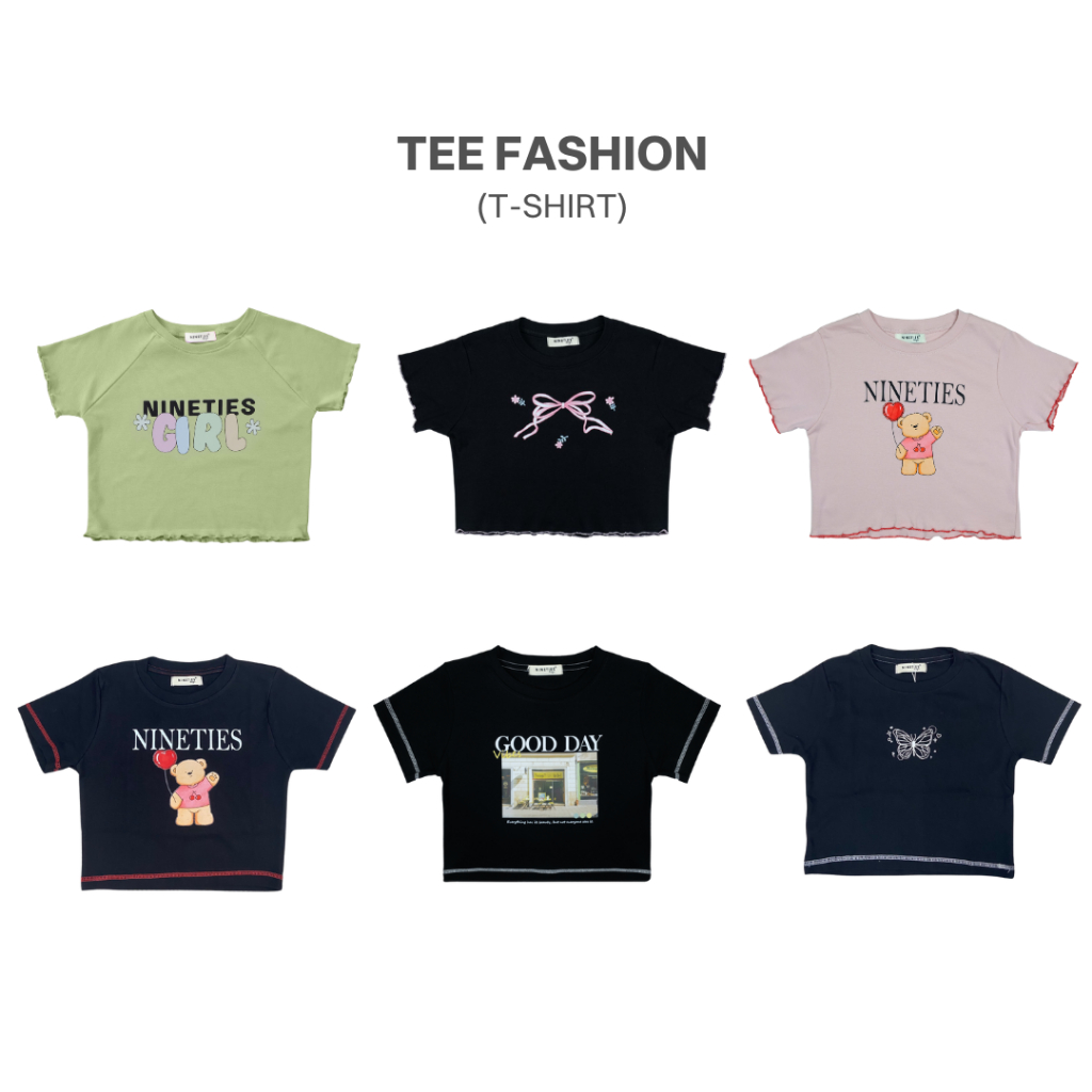 Nineties Design เสื้อครอปคอระบาย | Shopee Thailand