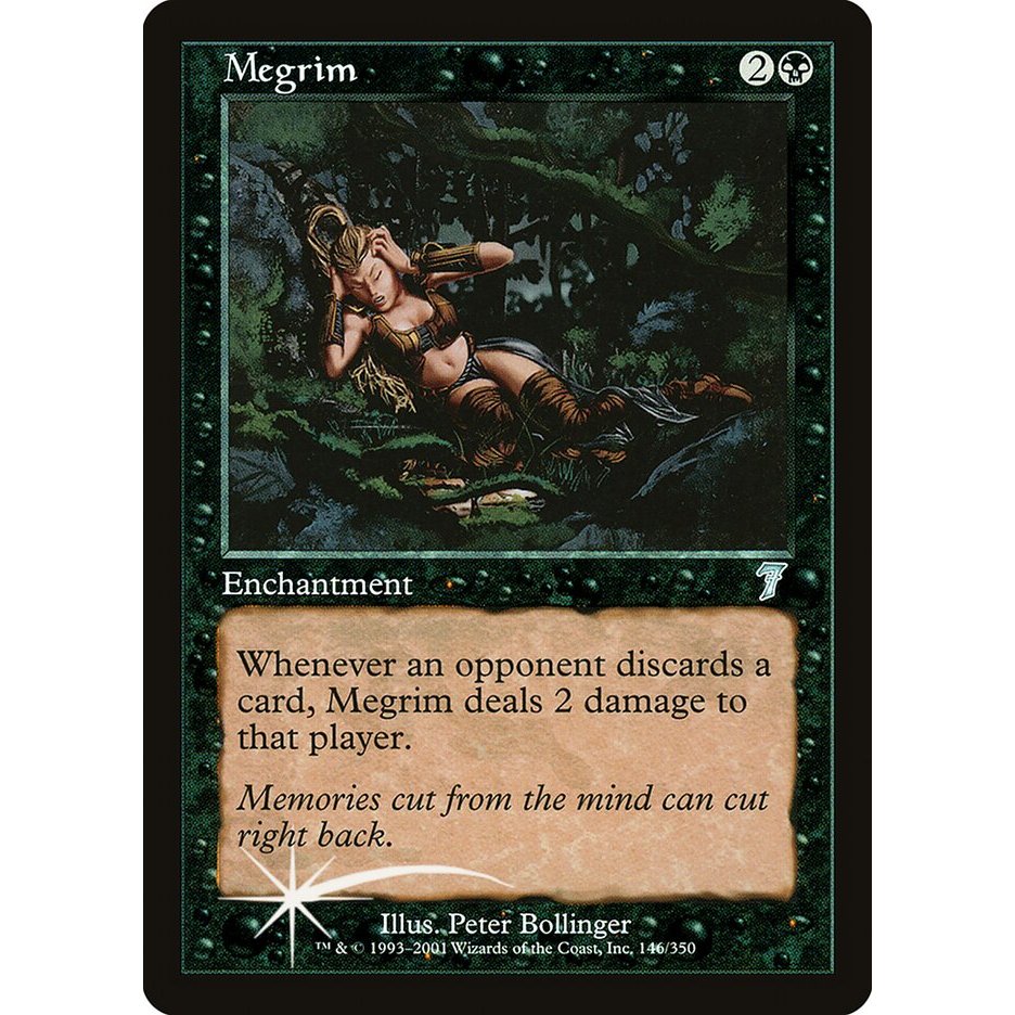 Megrim [Foil] 7ED Seventh Edition การ์ด Magic the Gathering [MTG] ของ ...