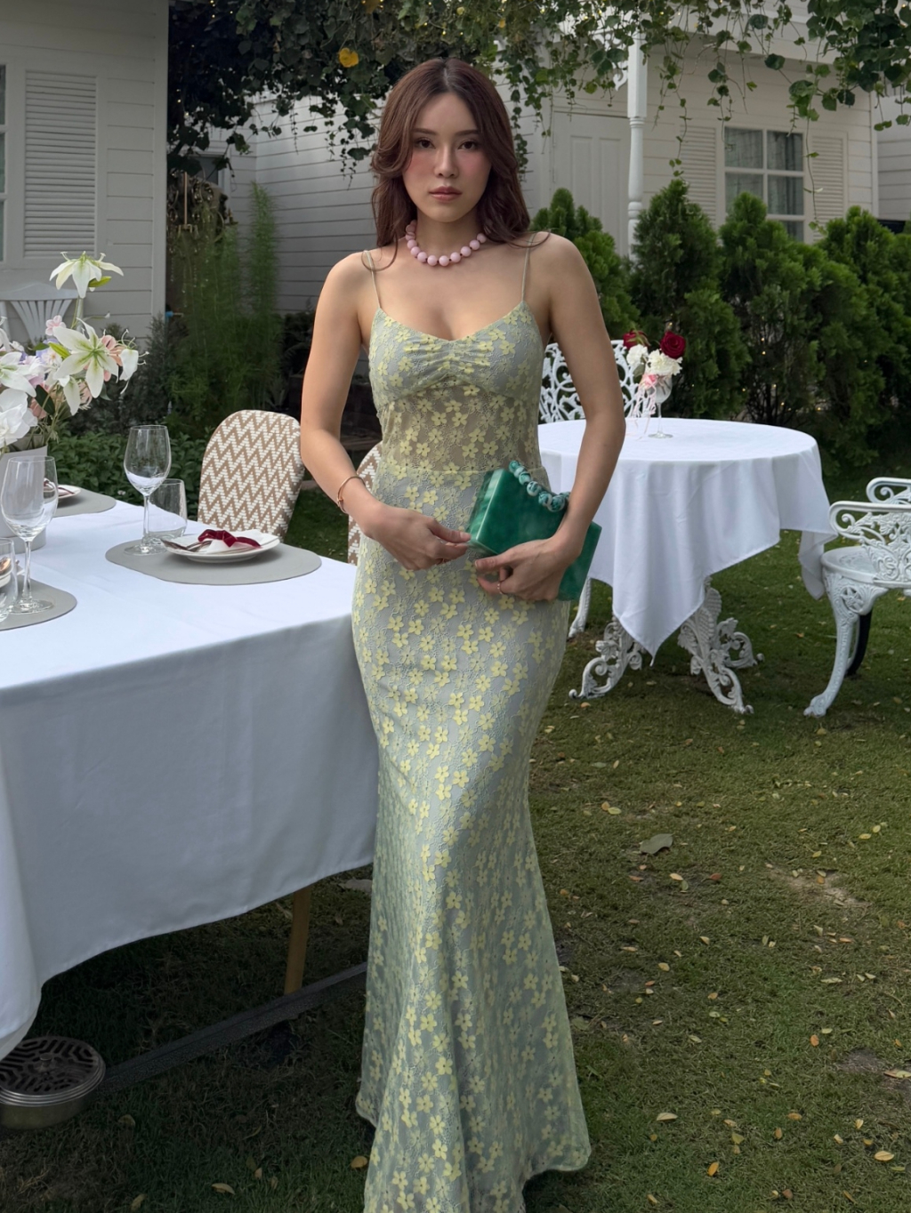 CHANUN-Milana Dress เดรสสายเดี่ยวลายดอก (CN-079) | Shopee Thailand