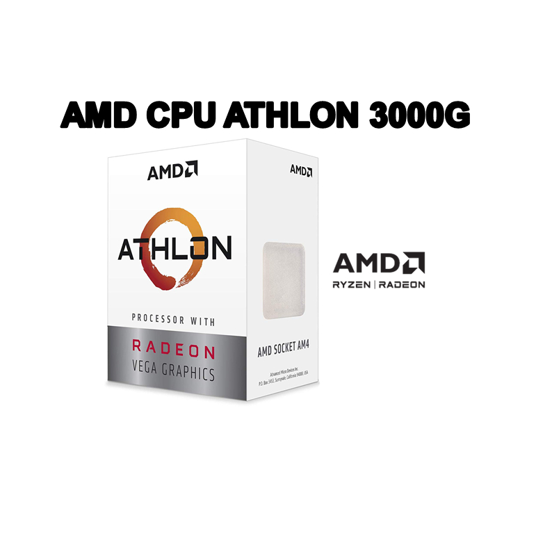 AMD CPU ATHLON 3000G WITH RADEON VEGA3 GRAPHICS DUAL-CORE 3.5GHZ AM4 ...