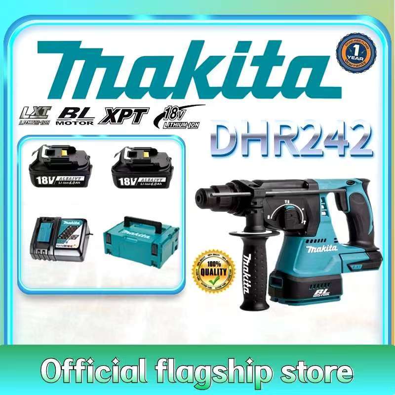 Makita DHR242 18V, ค้อนไฟฟ้าคอนกรีตกําลังสูงไร้แปรงถ่าน, สว่านกระแทก ...