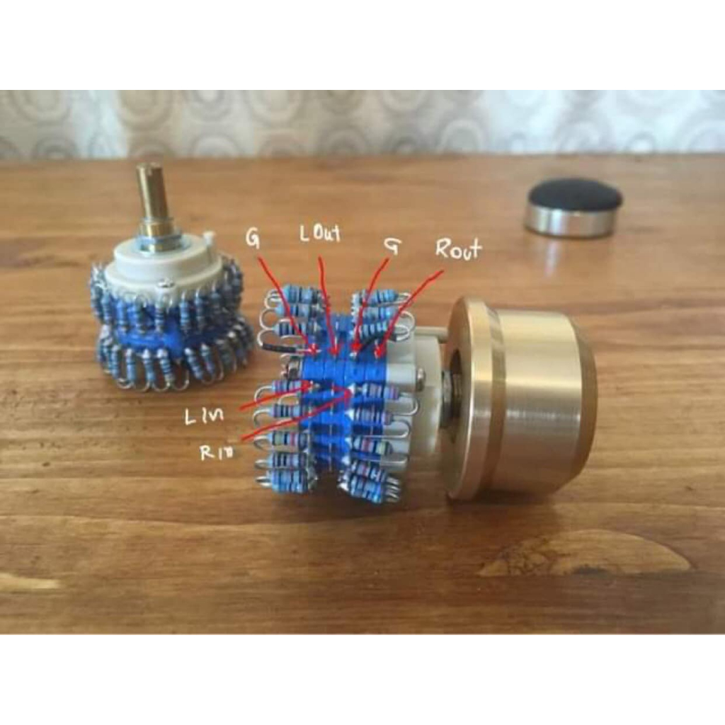 โวลุ่มปรับเสียง 24 Step Selector ไต้หวัน ตัวต้านทานของ KOA Japan ค่า ...