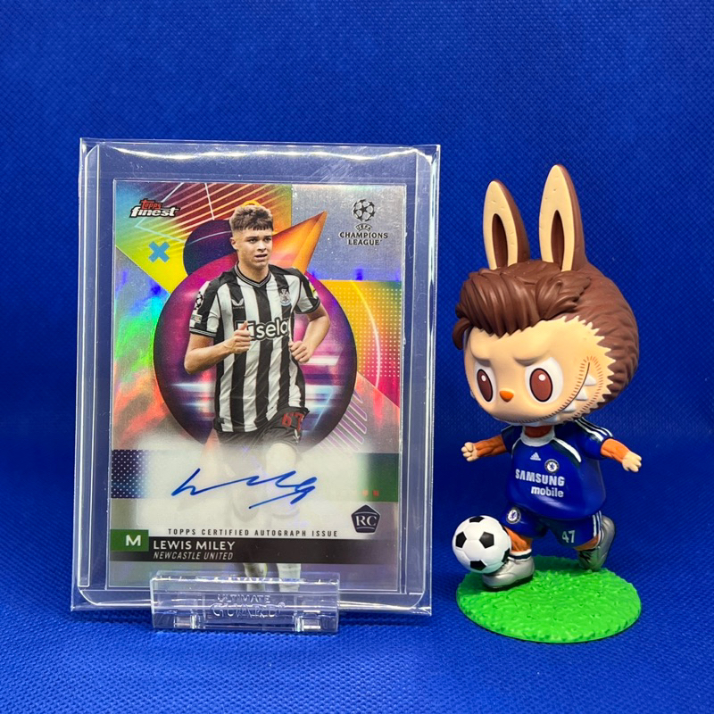 การ์ดฟุตบอล 2023/24 Topps Finest UCL & UEL Lewis Miley RC Autograph #A ...
