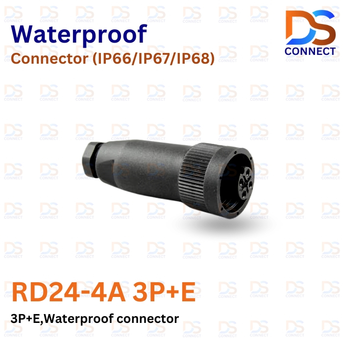 พร้อมส่ง RD24-4A 3P+E,Waterproof connector คอนเนคเตอร์กันน้ำ | Shopee ...