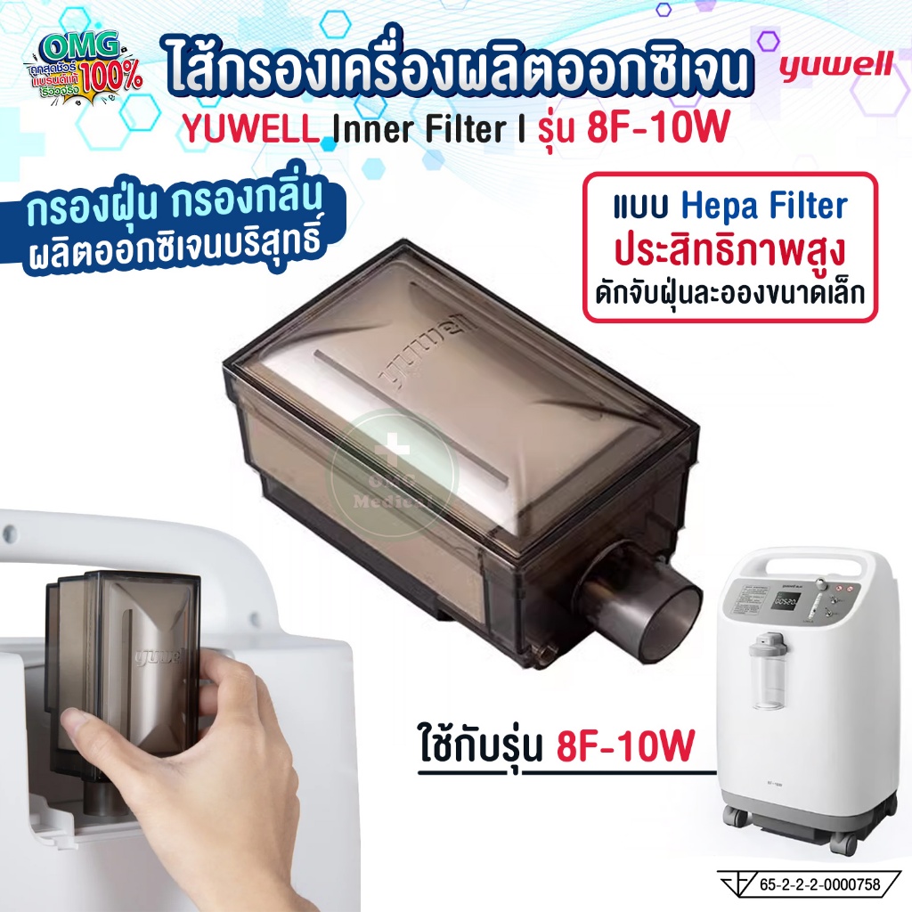 ไส้กรองเครื่องผลิตออกซิเจน YUWELL Inner Filter รุ่น 8F-10W กรองฝุ่น ...