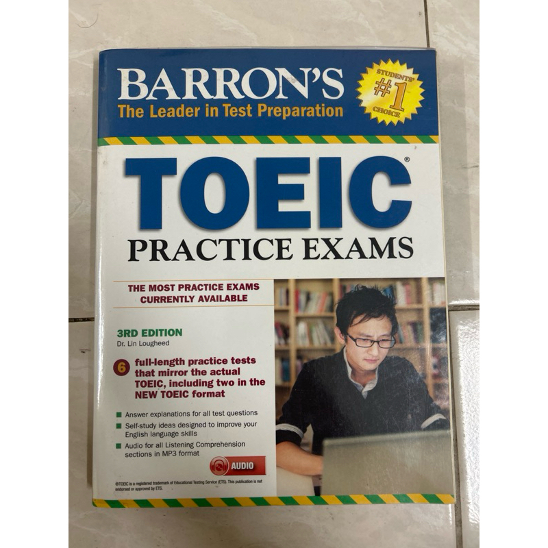 หนังสือ Barron’s toeic practice exams สภาพ 75% มีทำแบบฝึกหัด 5% | Shopee Thailand