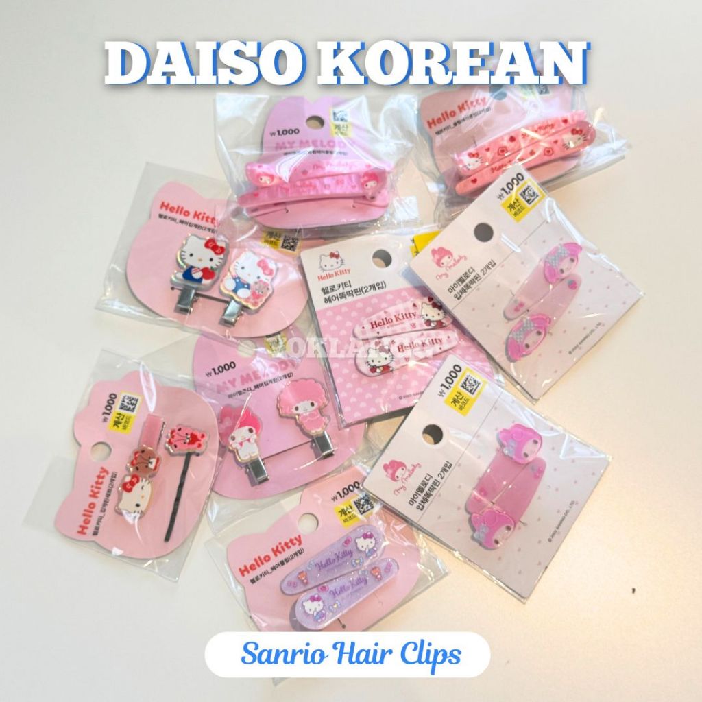 Daiso Korean Sanrio Hair Clips | Shopee Thailand
