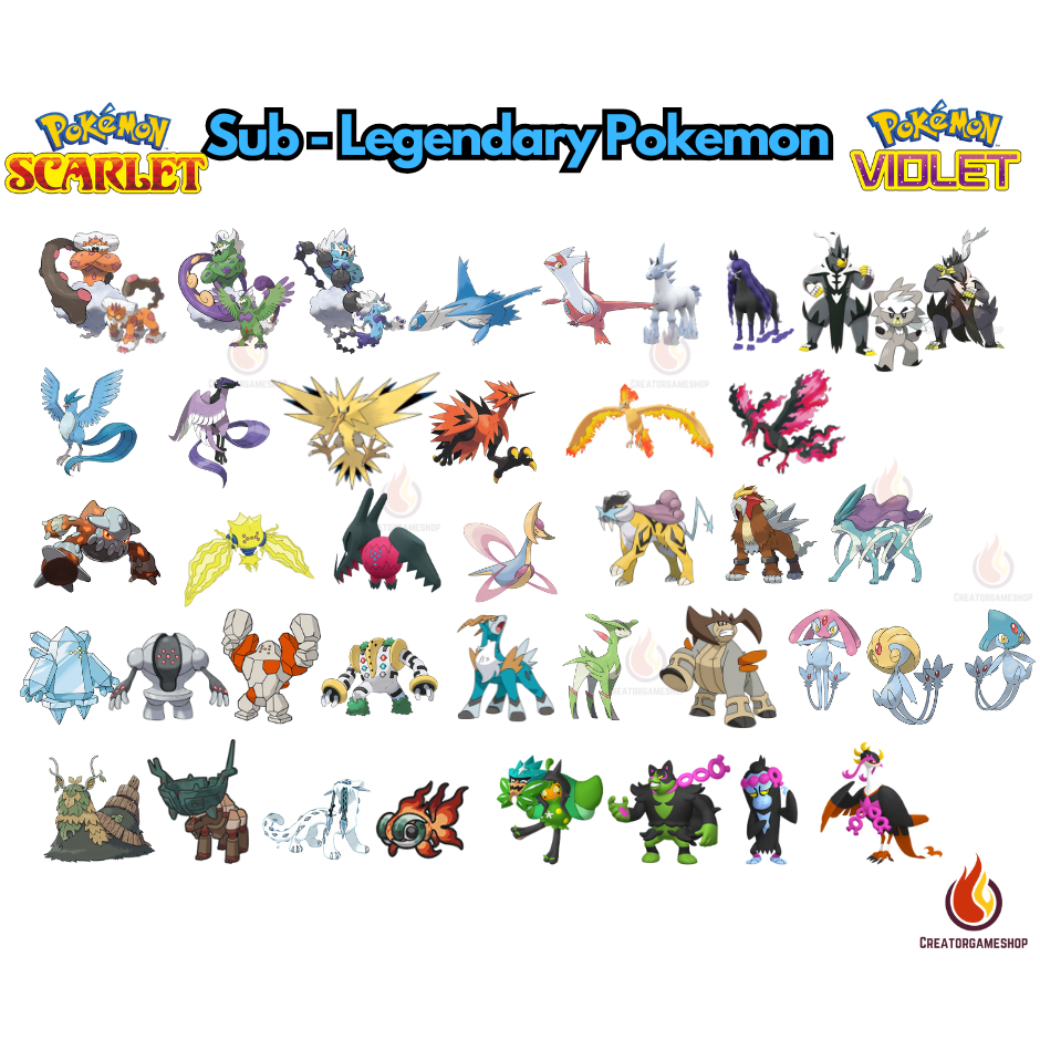 Pokemon Scarlet & Violet All Sub - Legendary pokemon | Shopee Thailand