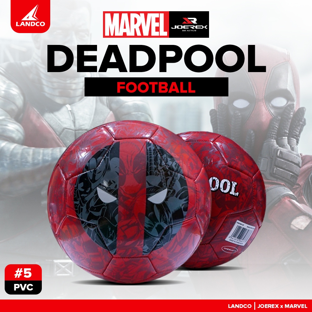 MARVEL มาร์เวล ลูกฟุตบอล หนังพีวีซี FOOTBALL DEADPOOL เบอร์ 5 PVC RD/BK ...