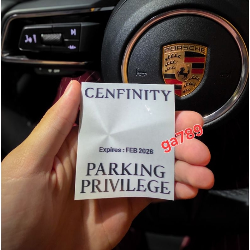 [ล่าสุด ️]สติกเกอร์จอดรถCENFINITY จอด The1 Exclusive หมดสิ้น กพ 2568 ...
