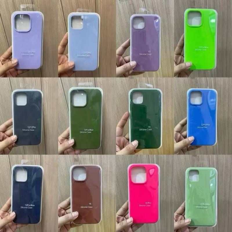 พร้อมส่ง** Case กำมะหยี่โลโก้ เนื้อซิลิโคน สีพื้น สำหรับรุ่นi13 i14 i15 i13pro i14pro i15pro ...