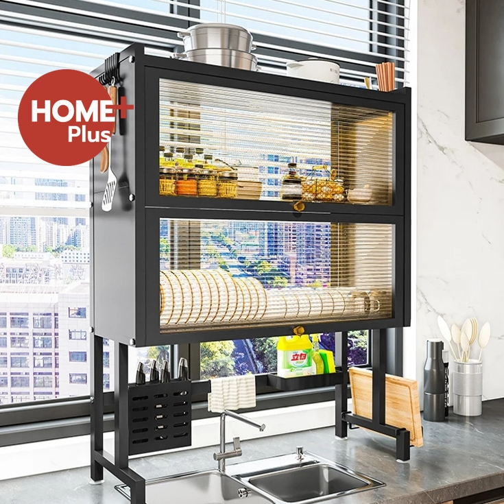 Homeplus ชั้นวางจาน ที่วางจาน สแตนเลส 2-ชั้น คร่อมอ่างล้างจาน ชั้นวางของในครัว | Shopee Thailand