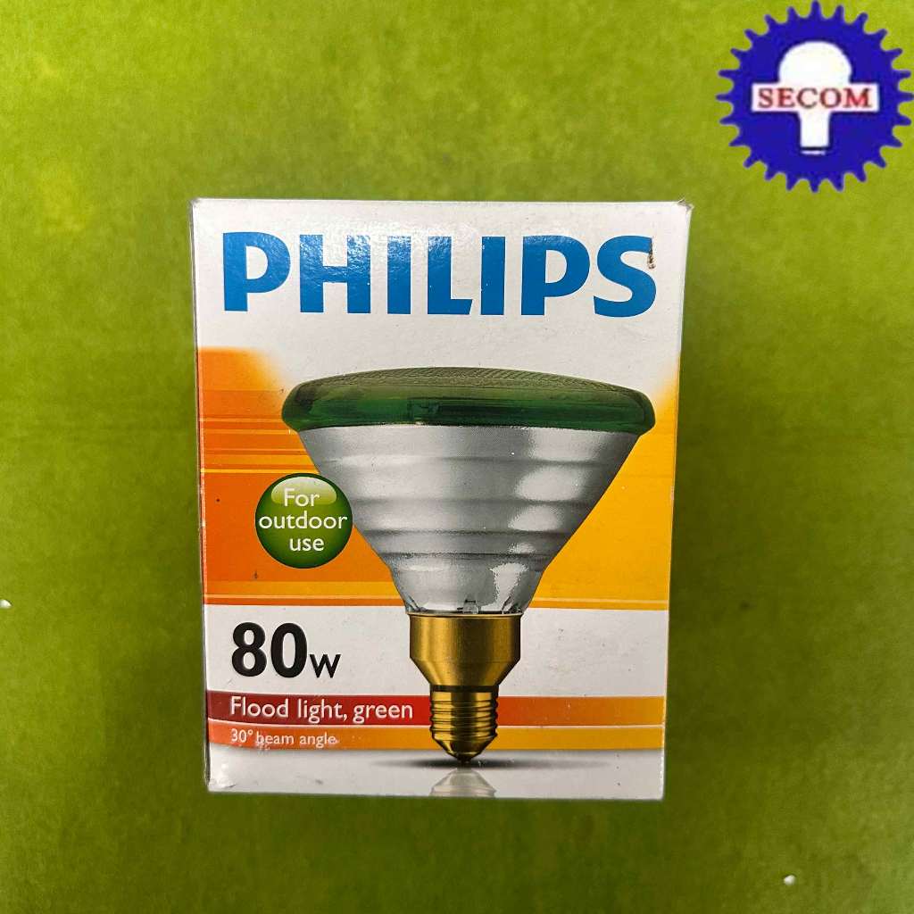 PHILIPS หลอดไฟ PAR38 80W ขั้วเกลียว E27 หลอดไฟ PAR หลอดพาร์ 38 หลอดไฟ ...