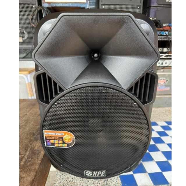 ลำโพง NPE TB-12BAT ลำโพงล้อลาก 12นิ้ว BLUETOOTH USB FM RECORD พร้อมไมค์ลอย 2 ตัว มีแบตในตัวชาร์จ ...