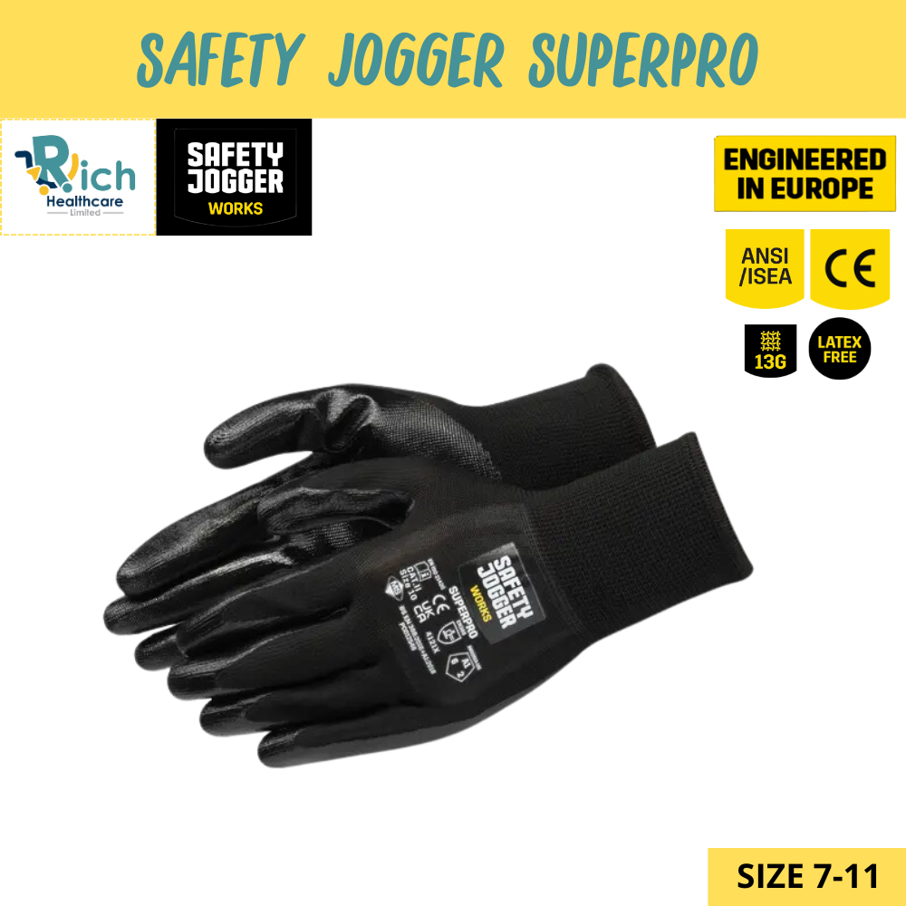 Rich Healthcare x Safety Jogger SUPERPRO ถุงมือเซฟตี้ กระชับมือ ใช้ได้ ...