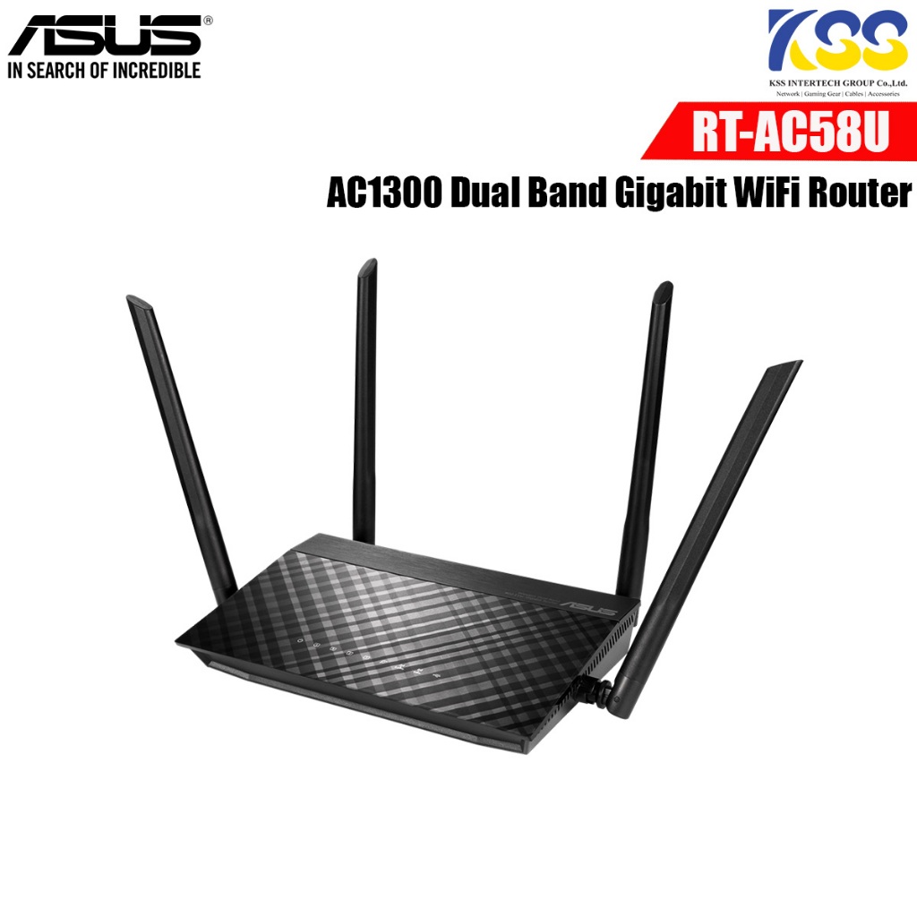 🔥โปรโมชั่นลดล้างสต็อค ของแท้ 100% 🔥 เราเตอร์ ASUS RT-AC58U AC1300 Dual ...