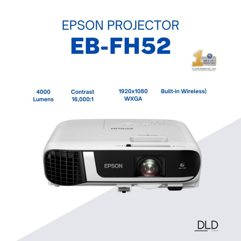 Epson EB-FH52 Projector โปรเจคเตอร์ความสว่าง 4000 Ansi Lumens FullHD ประกันศูนย์ ออกใบกำกับภาษี ...