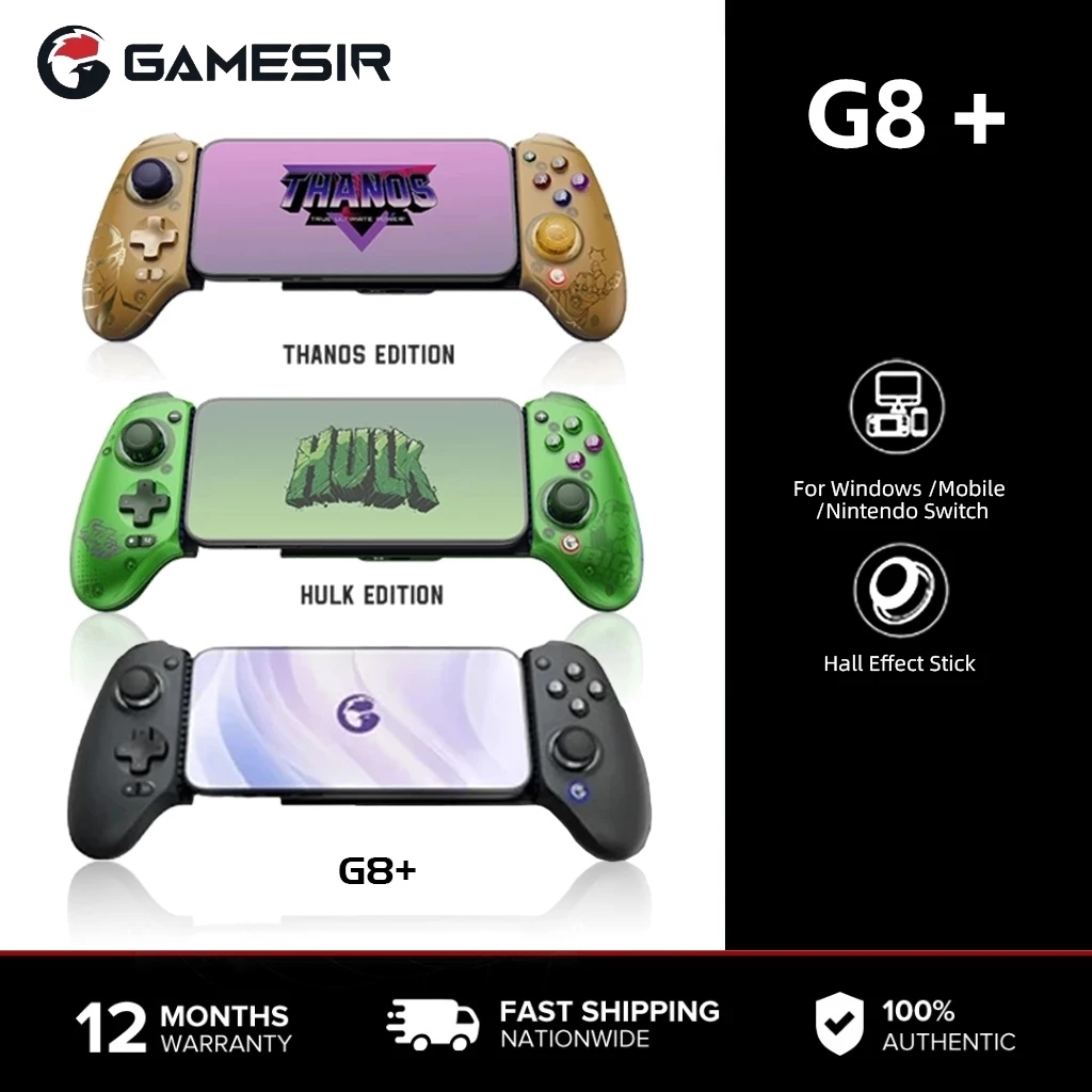 Gamesir G8 Plus Bluetooth Gamepad Mobile Controller พร้อม Hall Effect จอยสติ๊กสําหรับ NS PC ...