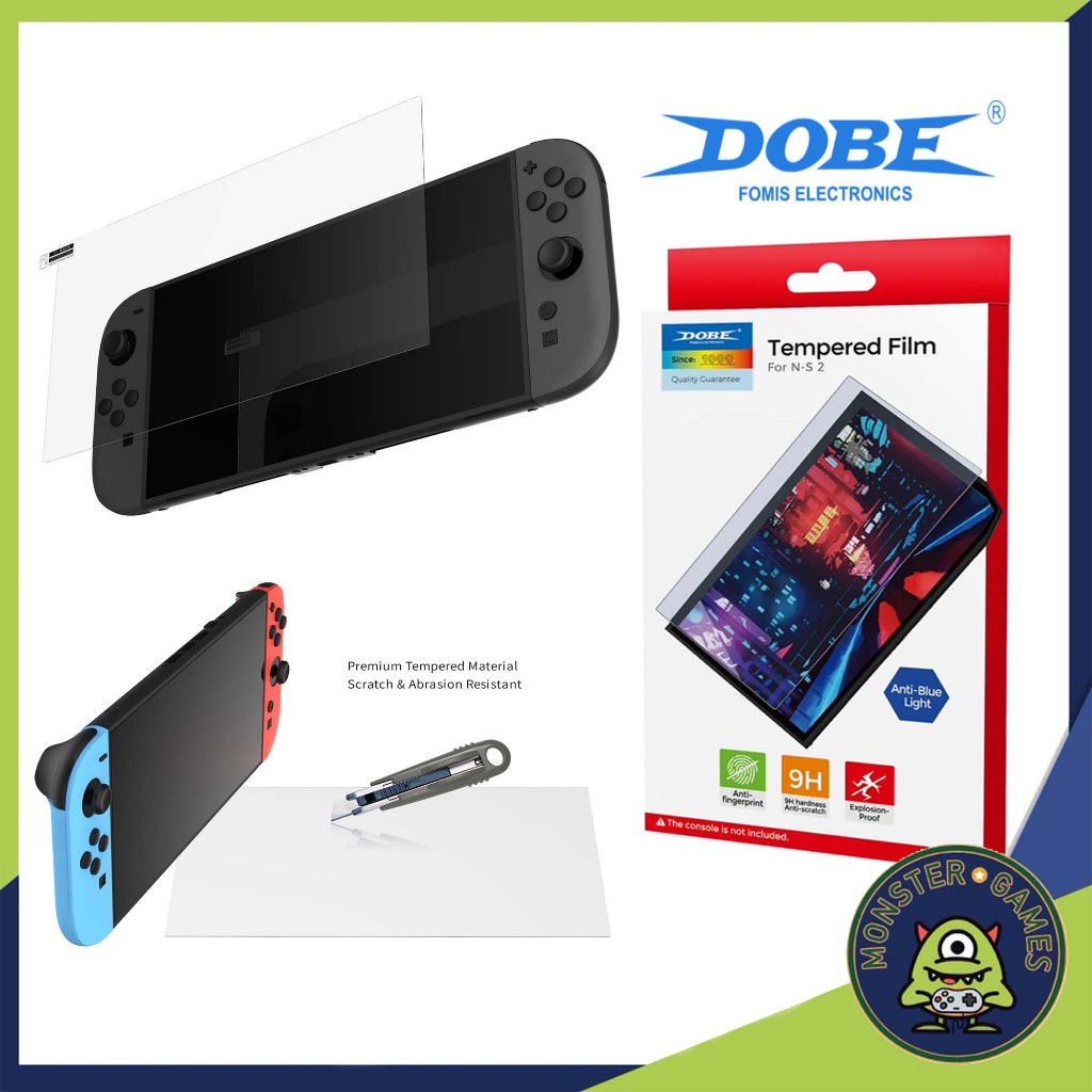 DOBE Tempered Glass For Nintendo Switch 2 *มีกันรอย 2 อัน* (กันรอยกระจก ...