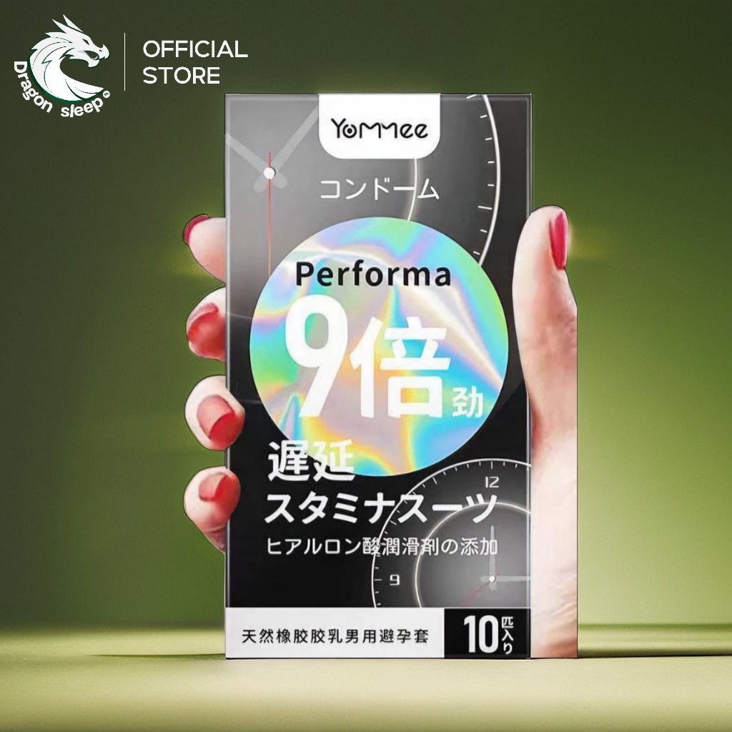 Yommee performa ถุงยางอนามัยชนิดปุ่มอึด ไซส์ 52 | Shopee Thailand