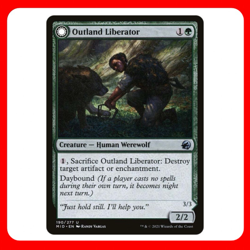 [MTG] Outland Liberator [MID] [GREEN] [UNCOM] [NORMAL] [ENG] (การ์ดเม ...