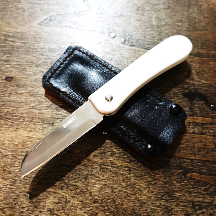 RIMEI MOD 02 STAINLESS STEEL มีดพับ มีด Knife ซองหนังแท้ ไรท์สาระกับครู ...