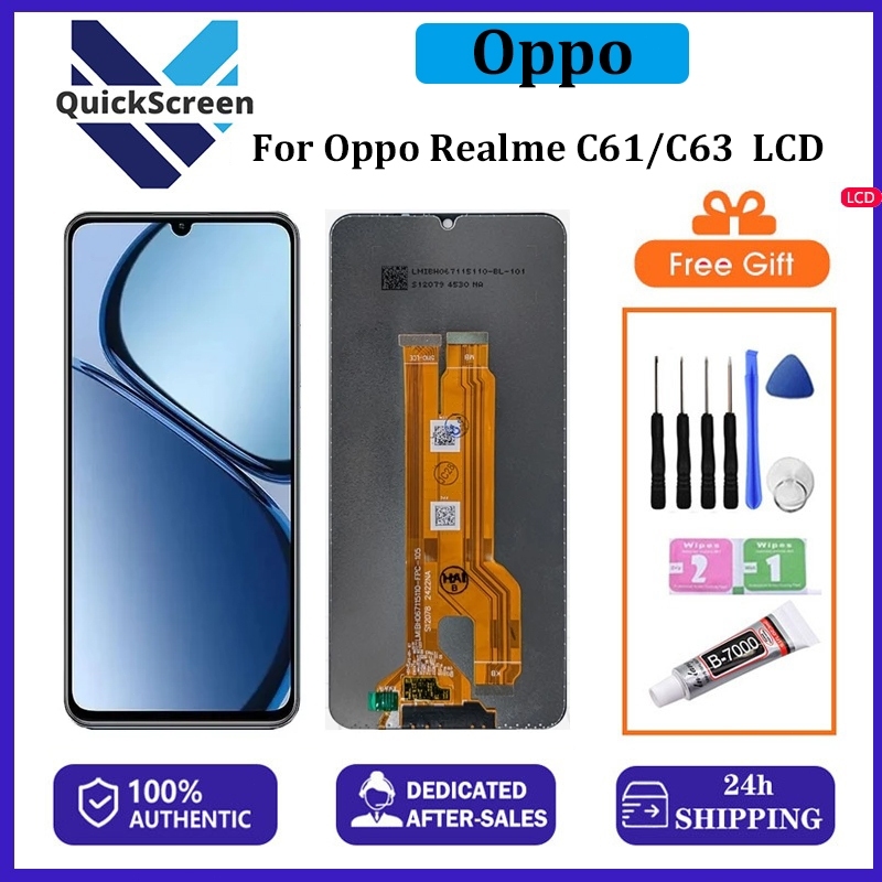 QS ต้นฉบับสำหรับ Oppo Realme C61/C63/Realme Narzo N63/ N61 จอแสดงผล LCD ...
