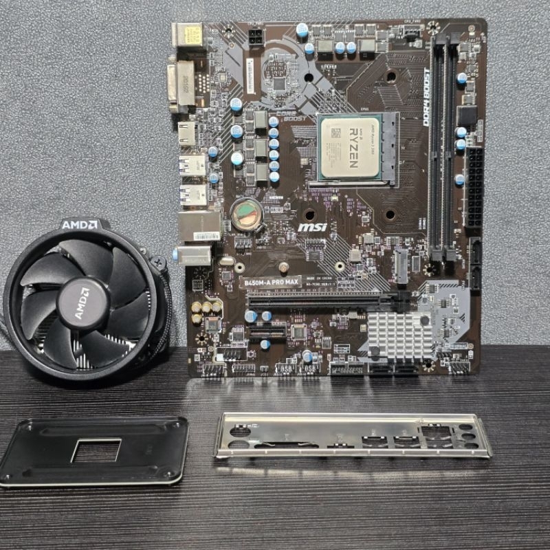 CPU (ซีพียู) AMD RYZEN 3 3100 4C/8T + MSI B450M PRO MAX (AM4) มือ2 (ไม่ ...