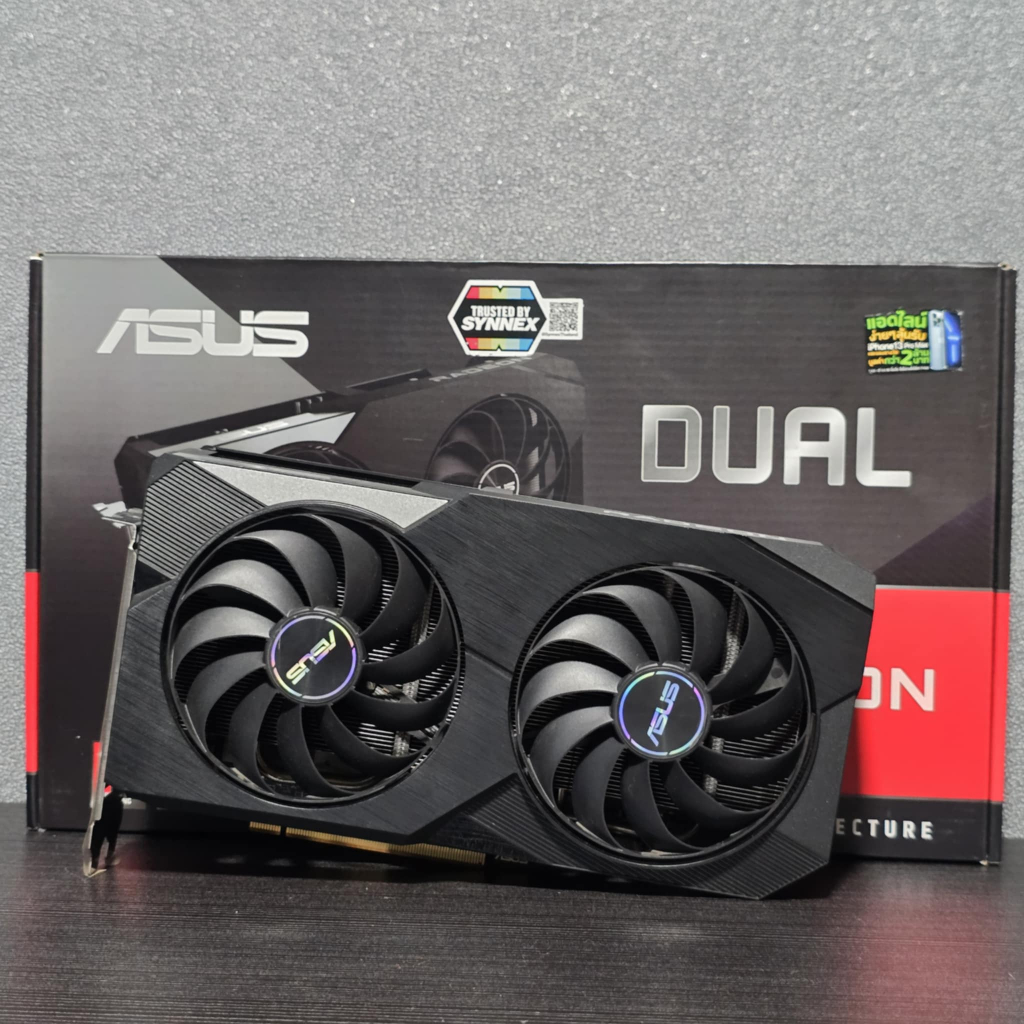 VGA (การ์ดแสดงผล) ASUS DUAL RADEON RX 6600 V2 8GB GDDR6 (มีแค่ตัวการ์ด ...