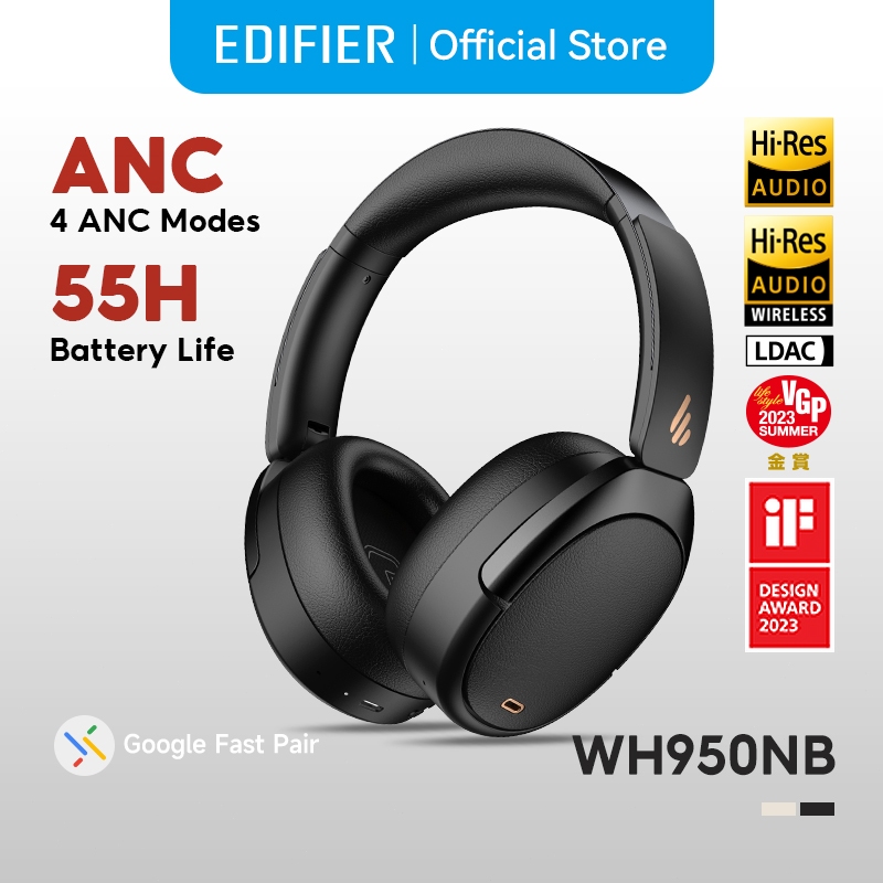 Edifier WH950NB 2025 ANC -45dB หูฟังตัดเสียงรบกวน Bluetooth V5.3 | Hi-Res Audio | LDAC | Shopee ...