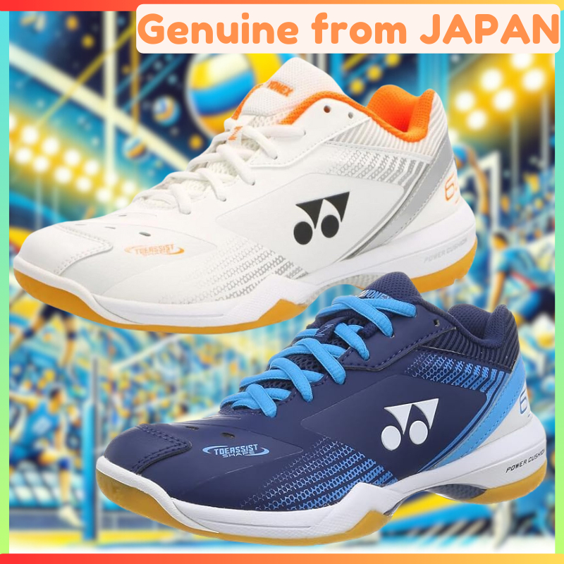 YONEX Power Cushion 65Z Wide Badminton Shoes - White/Orange | Shopee Thailand