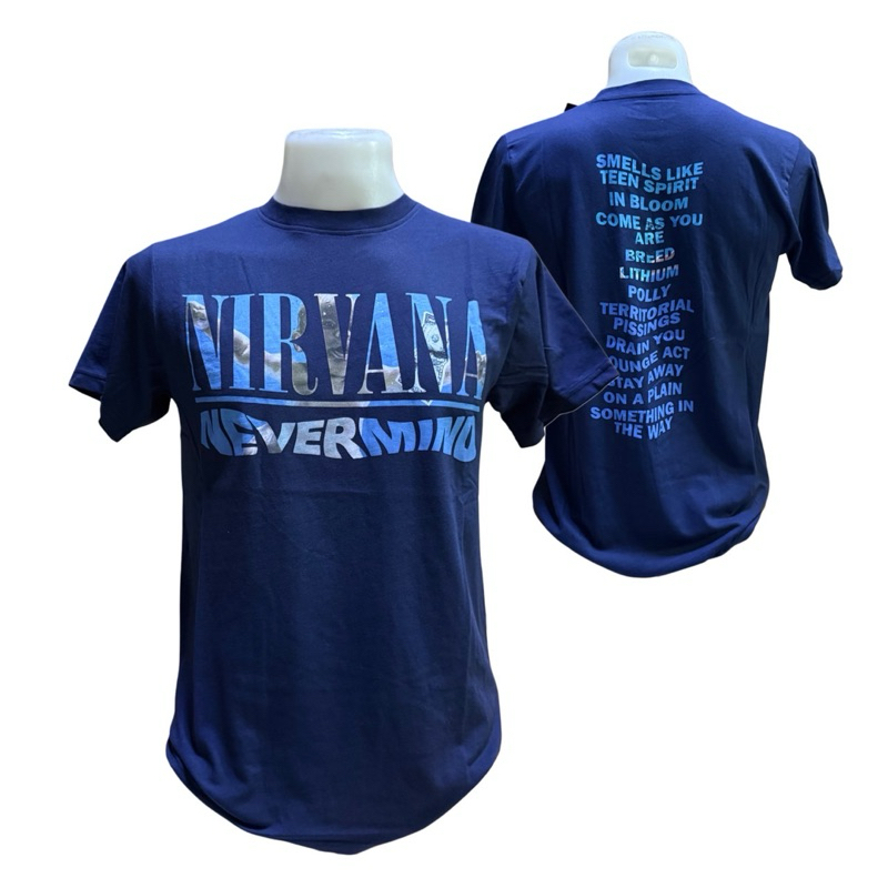 เสื้อวงดนตรี NIRVANA T-SHIRT ลาย NEVERMIND (NAVY BLUE) (2022) ลิขสิทธิ์ของแท้ UK | Shopee Thailand