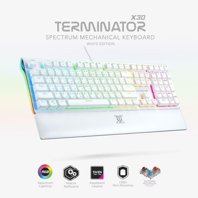 Keyboard Nubwo x30 Terminator blue switch มีกล่อง | Shopee Thailand