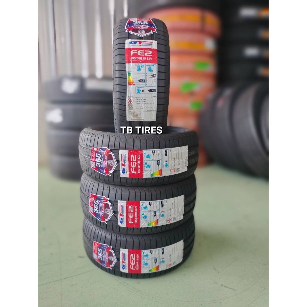 ยางรถยนต์ 195/50R15 82V รุ่น FE2 (1P) ยี่ห้อ GT RADIAL (ยางใหม่ค้างปี 2023) | Shopee Thailand