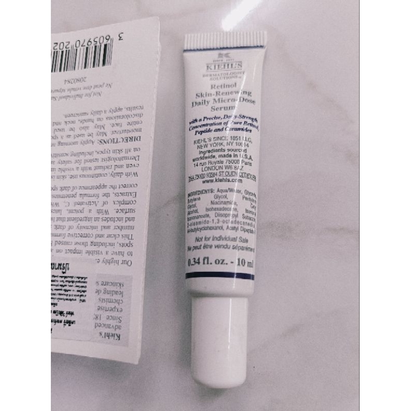 ของแท้ 100% ขนาด 10ml Kiekl's retinol skin renewing daily micro dose ...