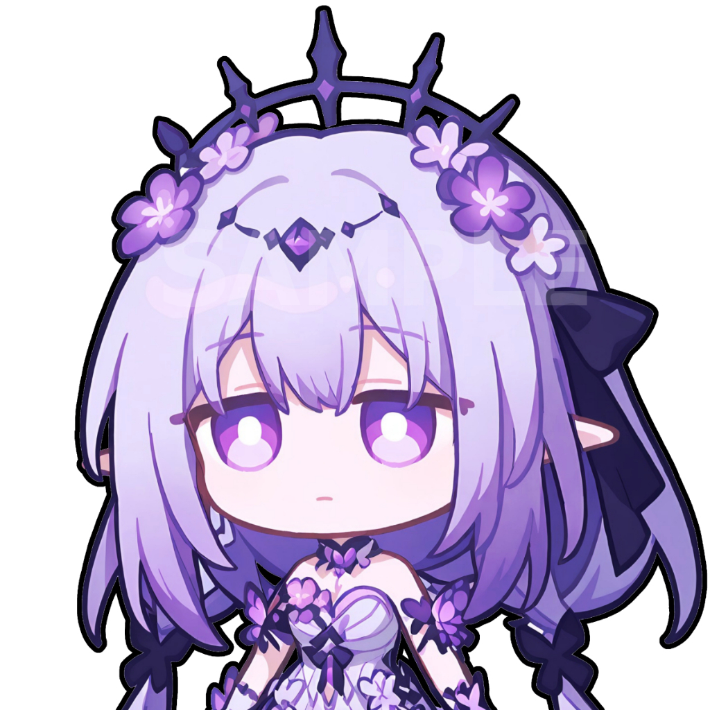 Castorice honkai star rail สติ๊กเกอร์ 2 แผ่น castorice Chibi Stickers ...