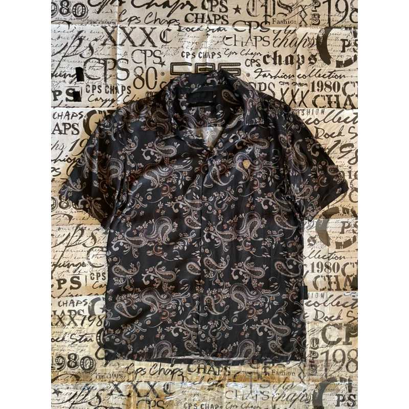 CPS CHAPS GRAPHIC MEHNDI DARK GREY PRINT HAWAII SHIRT SIZE S สภาพใหม่ ...
