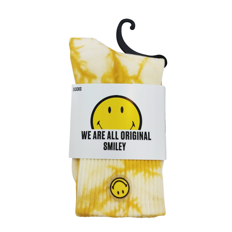 SMILEY® YELLOW TIE DYE CREW SOCKS | Shopee Thailand