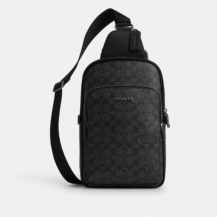 Coach CV918 Ethan Pack In Signature Canvas (QBMI5) กระเป๋าคาดอกผู้ชาย ...