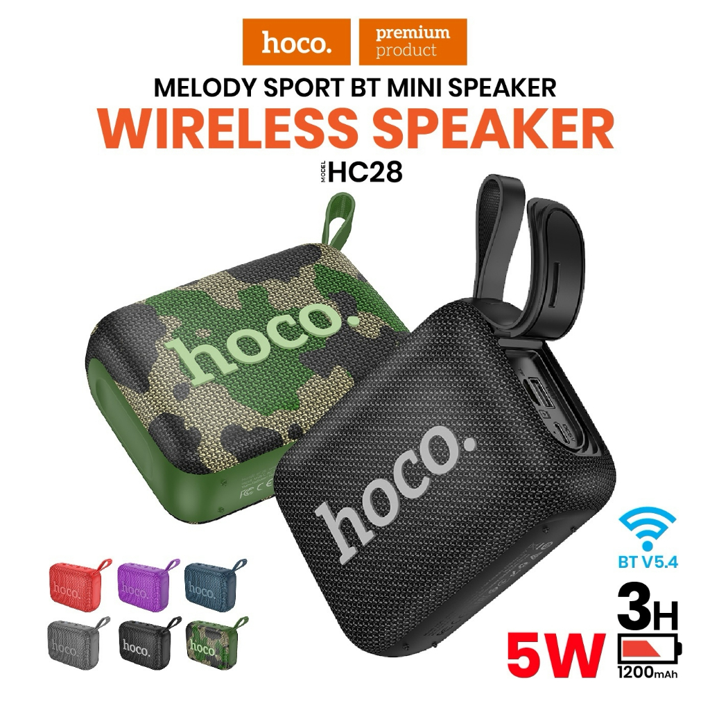 HOCO HC28 ลําโพงบลูทูธ BT 5.4 รองรับ USB drive/FM/TF card ลำโพงไร้สาย ...