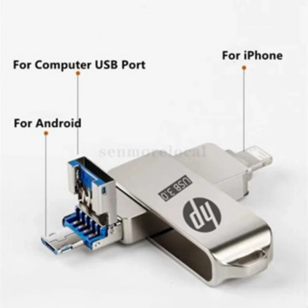HP แฟลชไดร์ฟ 1TB Flashdrive OTG USB iphone Flash Drive แฟลชไดร์ฟ 3.0 ...