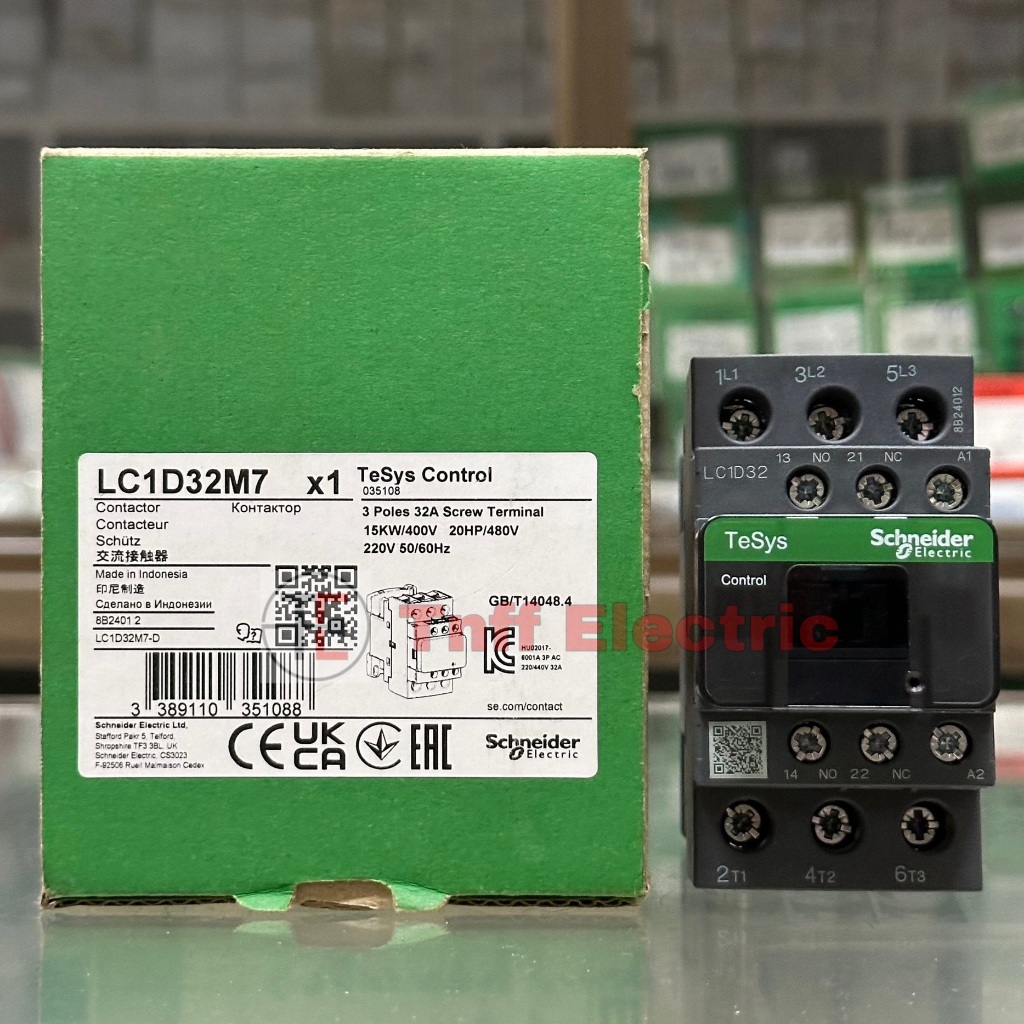 Schneider LC1D32M7, LC1D32B7, LC1D32E7, LC1D32F7, LC1D32Q7 แมกเนติก คอนแทคเตอร์ (1NO + 1NC ...
