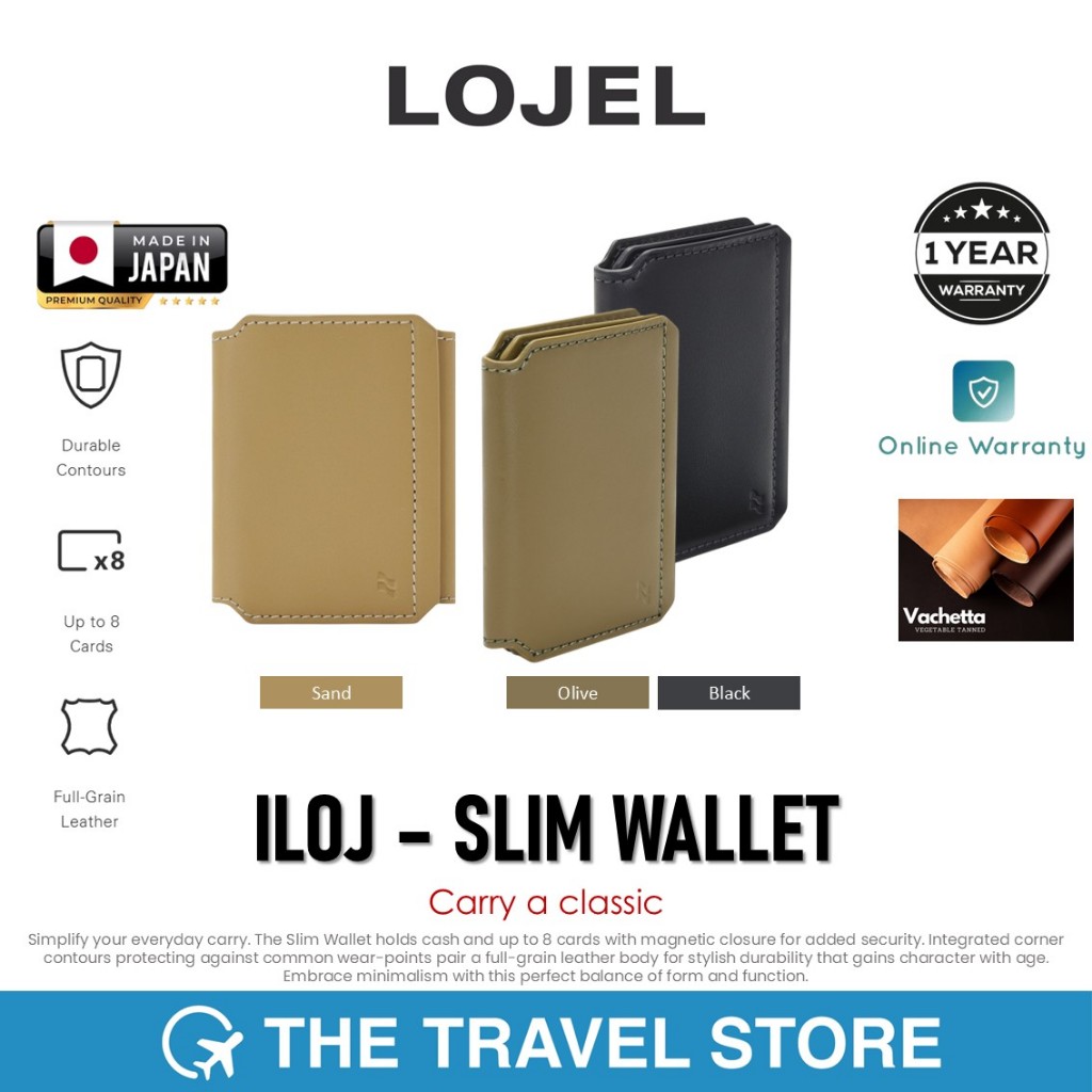 Lojel ILOJ – SLIM WALLET Carry a classic กระเป๋าสตางค์ วัสดุหนังแท้ ...