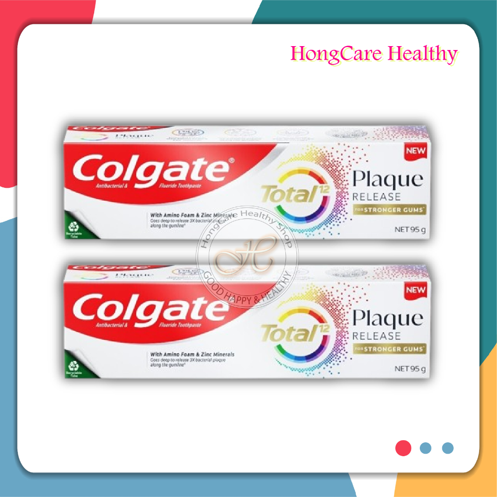[แพ็คคู่] Colgate Toothpaste Total Plaque Release Gentle Mint 95 g ...