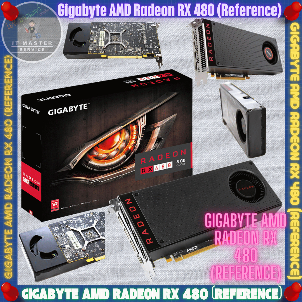 การ์ดจอ(การ์ดแสดงผล)(VGA) Gigabyte AMD Radeon RX 480 (Reference)(มือสอง ...