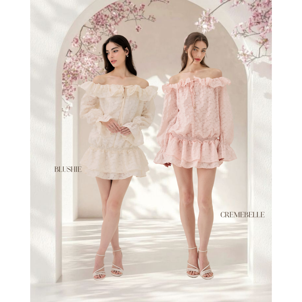 SISTER.RRR : Marina Dress เดรสเปิดไหล่สุดละมุน | Shopee Thailand