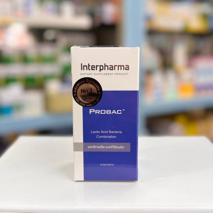 10 ซอง (ล๊อตใหม่ ผลิต2025) Interpharma Probac 7 ขนาด โปรแบค เซเว่น 10 ซอง probac7 | Shopee Thailand