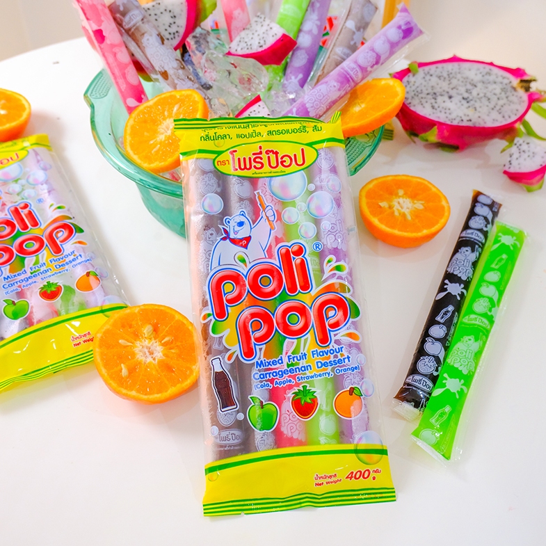 Poli pop ตัวดูด หวานเย็น กลิ่นผมไม้ วุ้นคาราจีแนนสำเร็จรูปกลิ่นต่างๆ ...